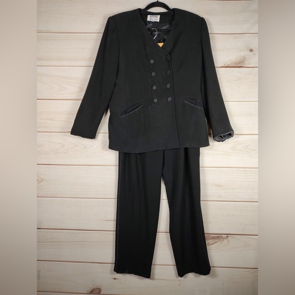Kasper | Pants & Jumpsuits | Kasper 4p Pants Suit Womans Black Lined ...